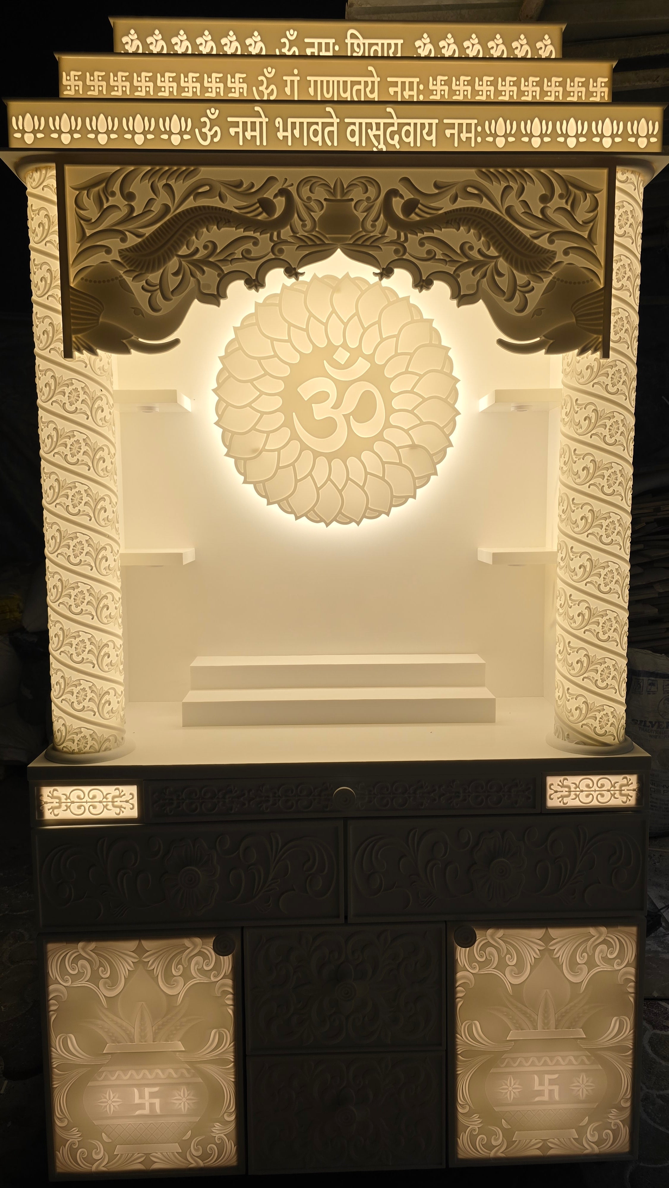 Latest Corian Temple Designs that has made | Satguru Creations